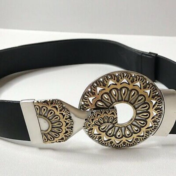 Chico's | Accessories | Chicos Adjustable Leather Slouch Belt Mandala ...
